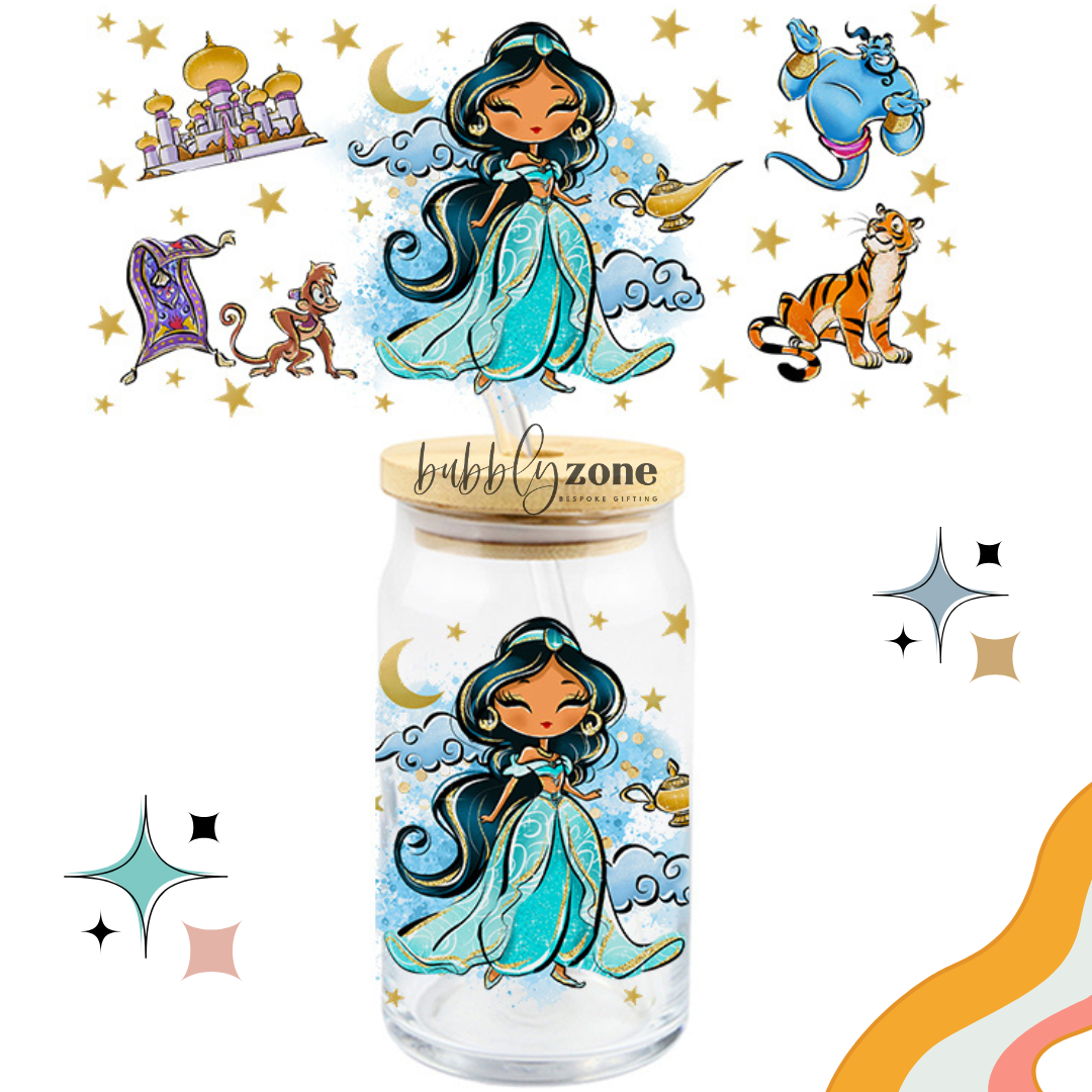Disney Princess Jasmine Uv Dtf Wrap Bubbly Zone