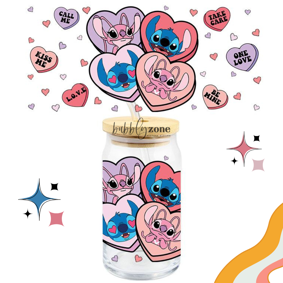 Heart Shaped Candy Stitch Love Uv Dtf Wrap Bubbly Zone