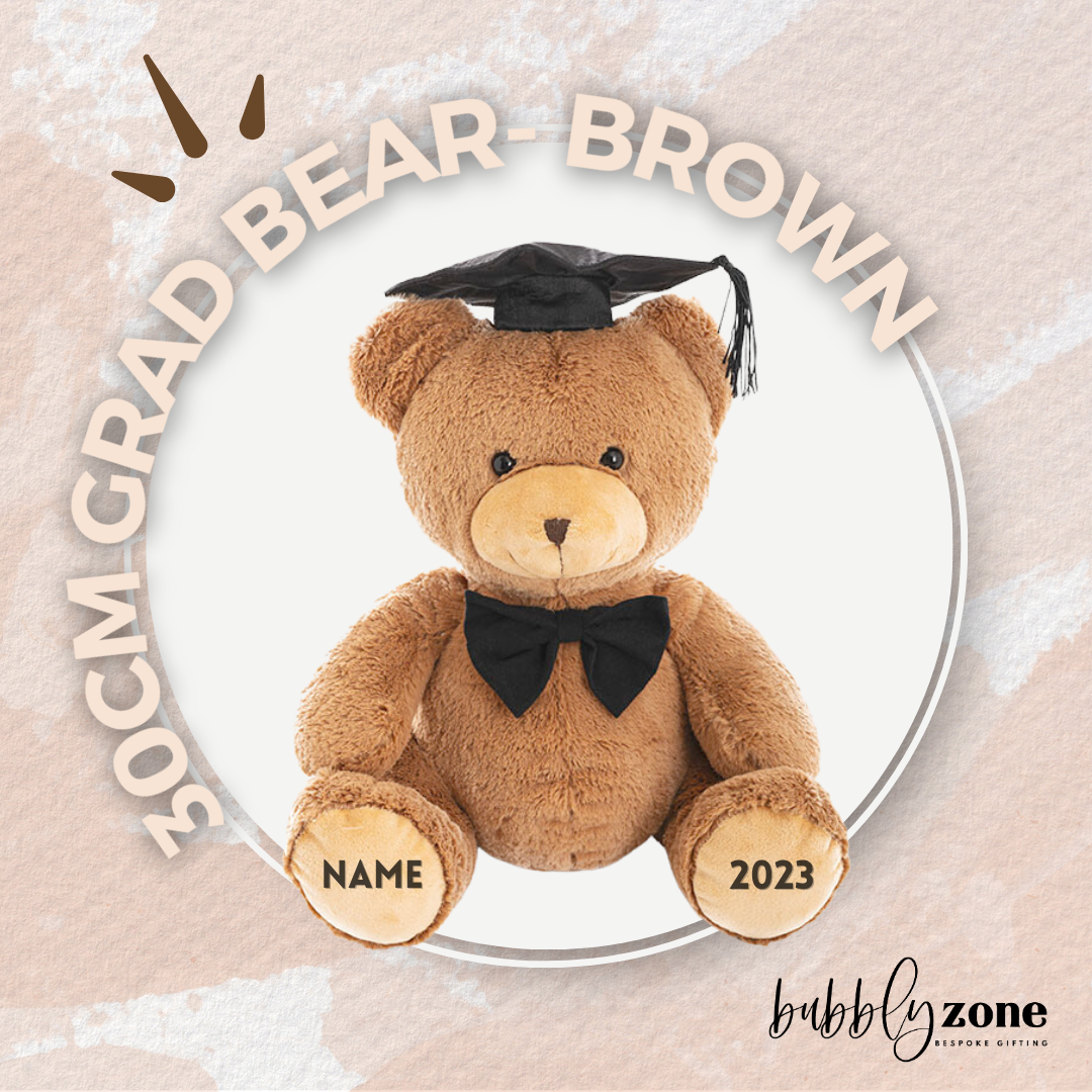 Personalised Graduation Teddy Bear - Brown – Bubbly Zone